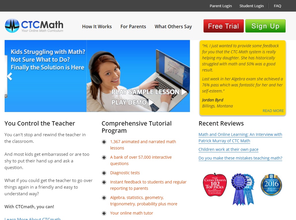 Inspiring Math Averse Children with CTC Math